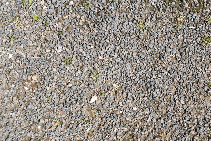 Rubble Evenly Distributed on the Soil. Small Stones on the Path, with ...