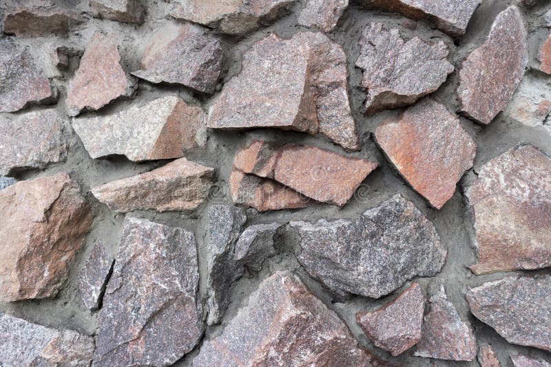 Rubble Gray and Brown Stone Wall, Rubblework Stock Image - Image of ...