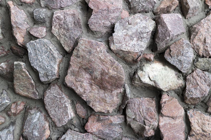 Rubble Grey Stone Wall, Rubblework Stock Photo - Image of rusty, rough ...