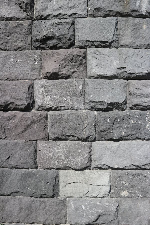 Rubble Gray Rectangular Stone Wall, Rubblework Stock Image - Image of ...