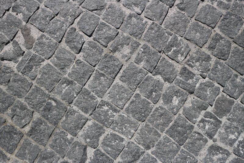 Rubble Gray Square Stones Paved Road Stock Photo - Image of causeway ...
