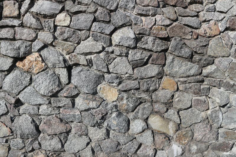 Rubble Gray Stone Wall, Rubblework Stock Photo - Image of background ...