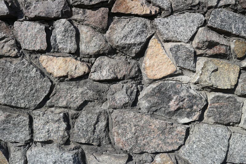 Rubble Gray and Brown Stone Wall, Rubblework Stock Image - Image of ...