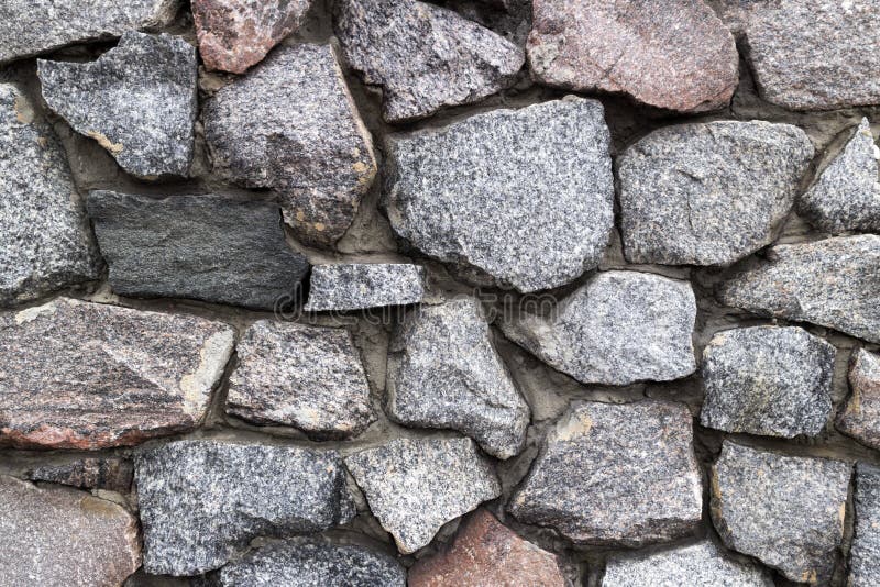 Rubble Grey Stone Wall, Rubblework Stock Photo - Image of rusty, rough ...
