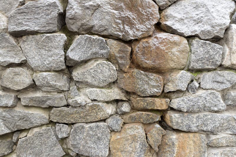 Rubble Grey Stone Wall, Rubblework Stock Photo - Image of rusty, rough ...