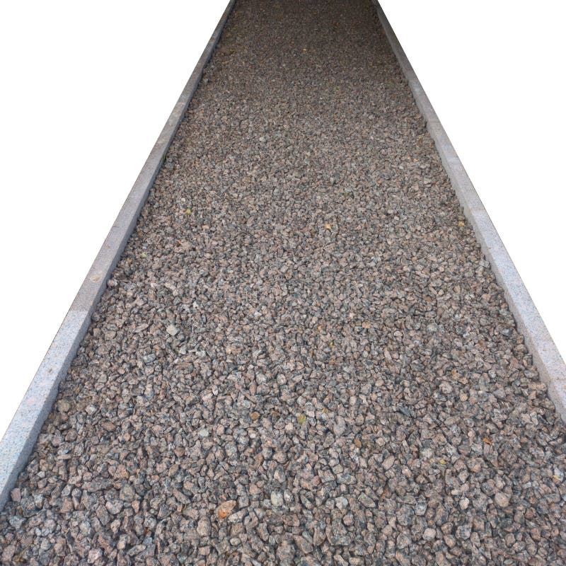 Rubble Path Isolated on White Background Stock Photo - Image of ...