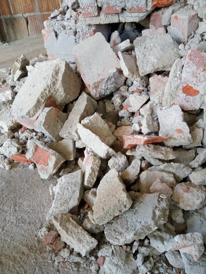 Rubble, a Pile of Rubble in a Cement Plant. the Texture of the Gravel ...