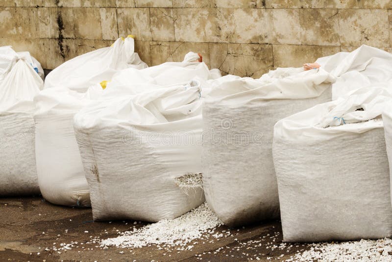 Rubble plastic sack hole stock image. Image of hole, packing - 20614775