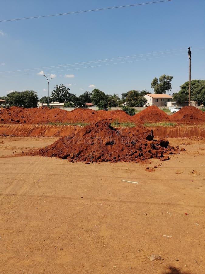 Rubble during Road Construction Stock Image - Image of city ...