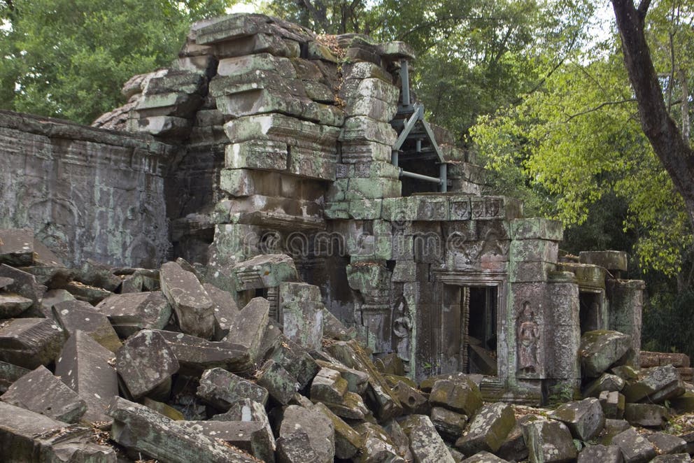 Rubble stock image. Image of historic, khmer, cambodia - 100370761