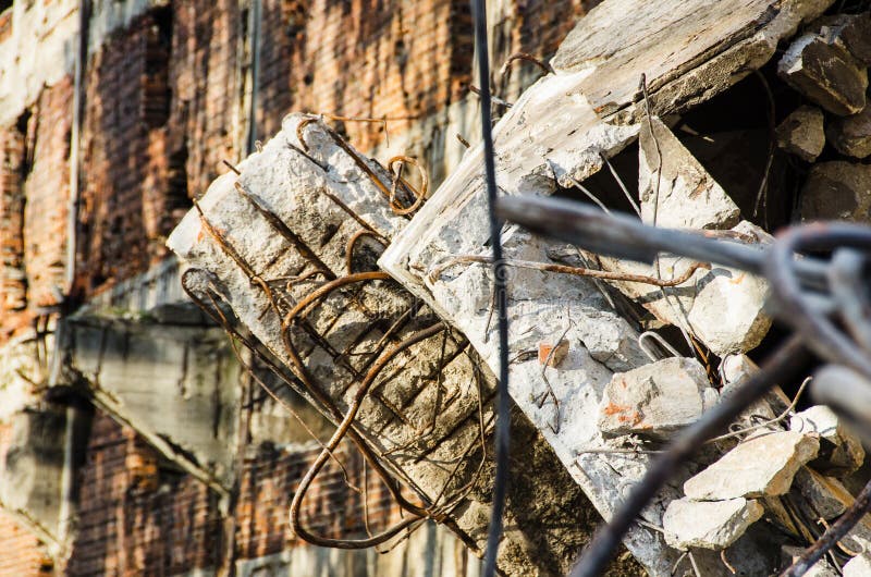 Rubble and Scrap after Demolition Stock Image - Image of metal ...