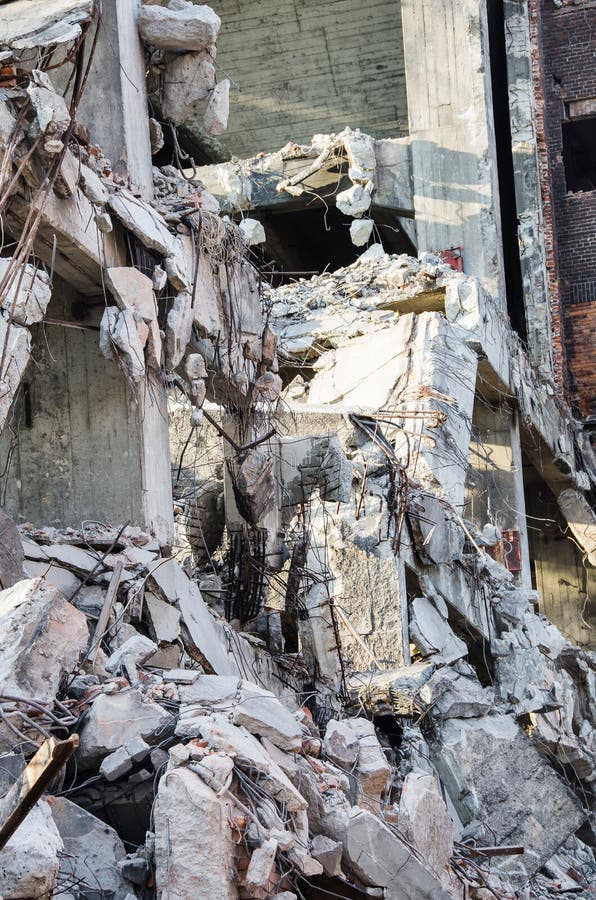 Rubble and Scrap after Demolition Stock Image - Image of cutting ...