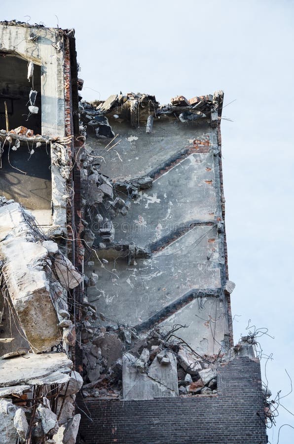 Rubble and Scrap after Demolition Stock Photo - Image of metal, pillar ...