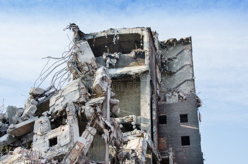 Rubble and Scrap after Demolition Stock Photo - Image of ceiling ...