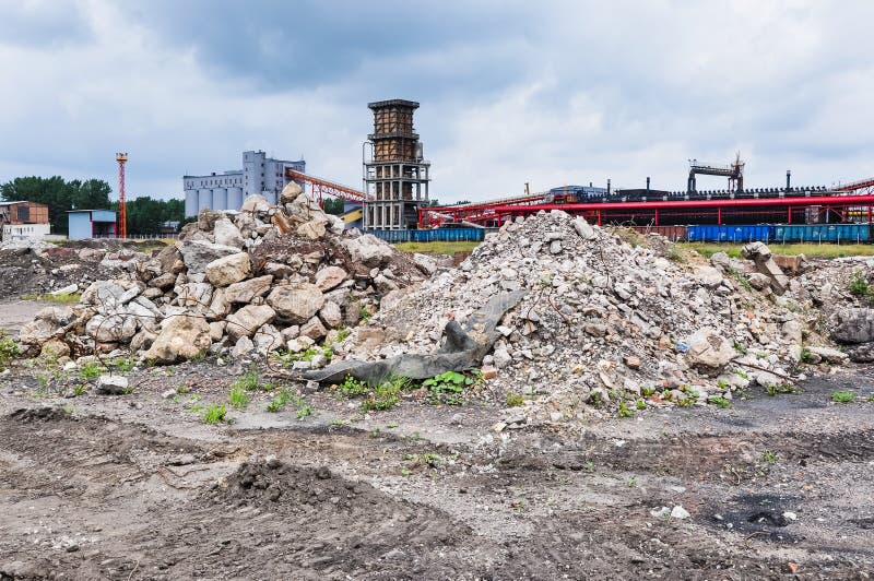 Rubble and Scrap after Demolition Stock Photo - Image of concrete ...