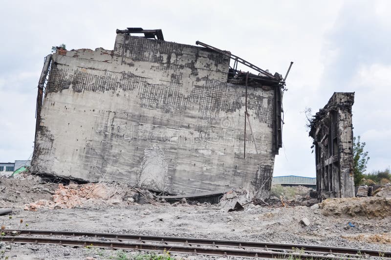 Rubble and Scrap after Demolition Stock Photo - Image of heavy ...