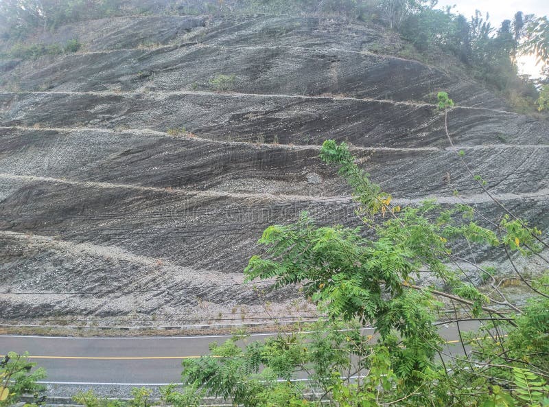 Rubble on the Side of the Road Stock Image - Image of terrain, trail ...