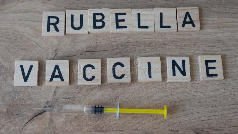 Rubella Vaccination Concept. Syringe on the Table Stock Video - Video ...