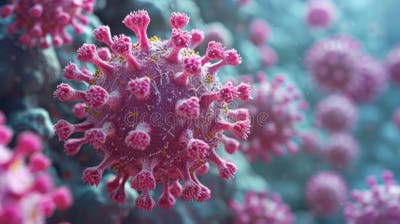 Rubella Virus Under a Microscope AI Generated Stock Illustration ...