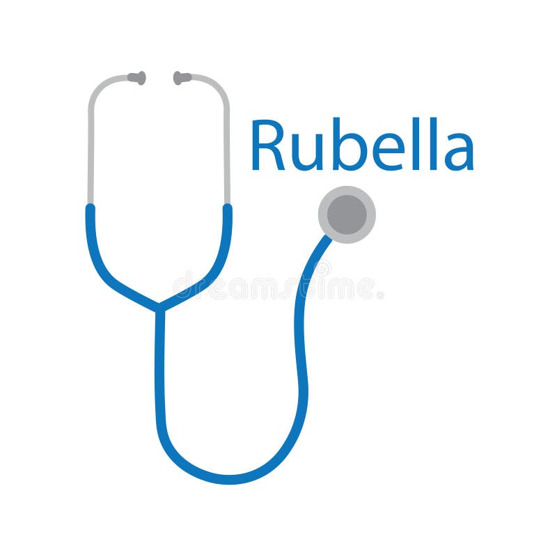 Rubella Word and Stethoscope Icon Stock Vector - Illustration of flat ...