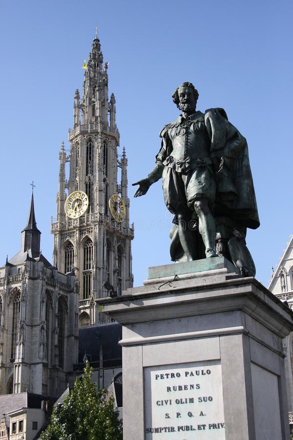 Rubens Statue In Antwerp Royalty Free Stock Photography - Image: 8554147