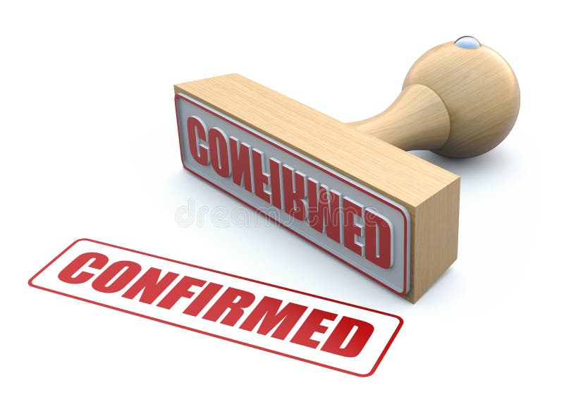 Sello CONFIRMADO stock de ilustración. Ilustración de aislado - 88411588