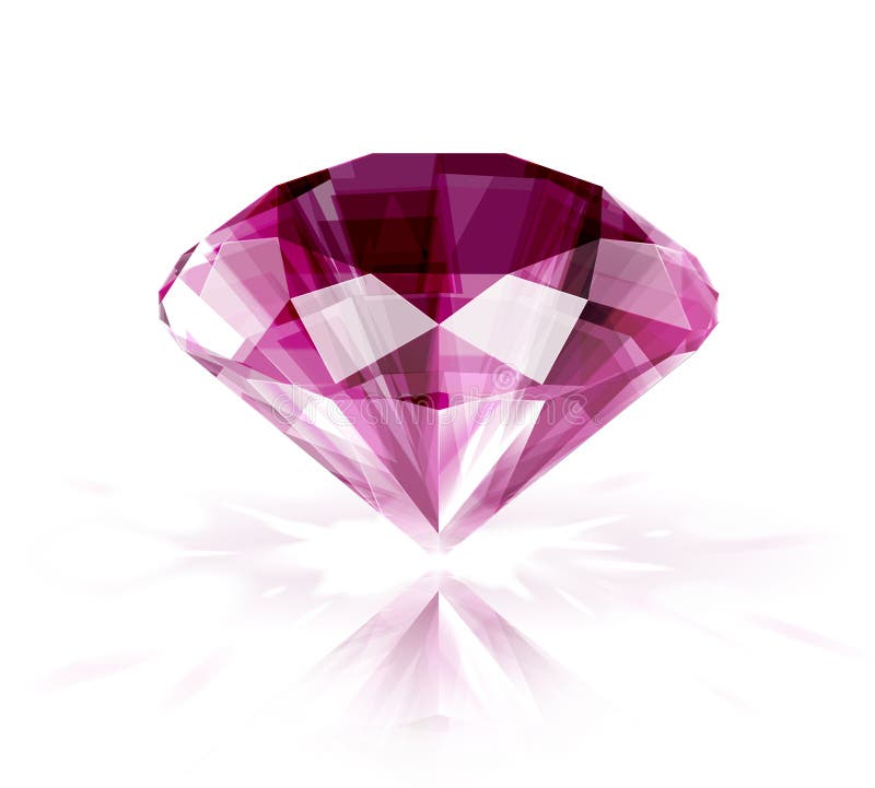 Rubi cor-de-rosa ilustração do vetor. Ilustração de real - 30028440