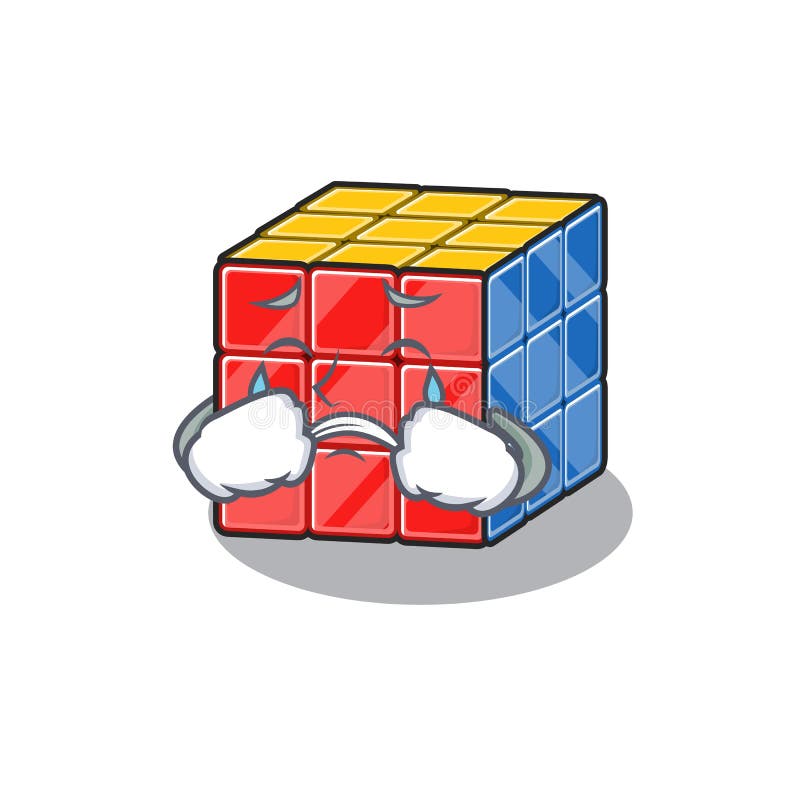 Sad of Ice Cube Cartoon Mascot Style Stock Vector - Illustration of ...