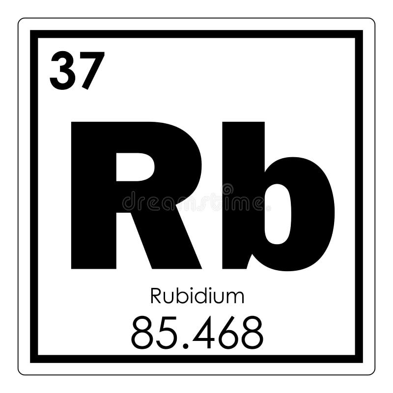 Chemical Element Rubidium From The Periodic Table Stock Illustration ...