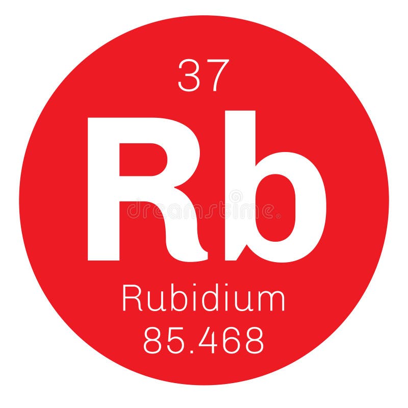 Rubidium chemical element stock vector. Illustration of chemistry ...