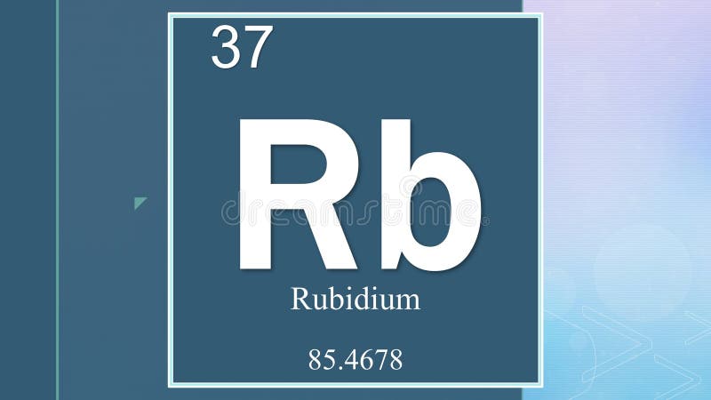 Rubidium Chemical Element Symbol on Blue Solid and Gradient Background Stock Illustration ...