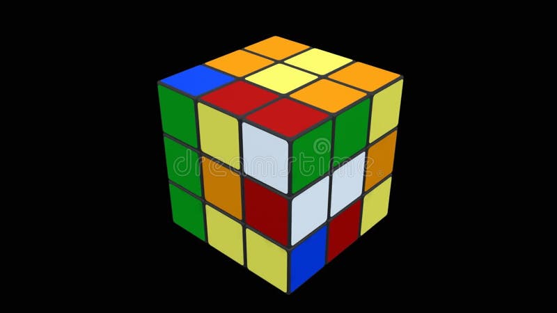 Rubik`s Cube. Beautiful Woman Plays with a Rubik`s Cube. Girl is Trying ...