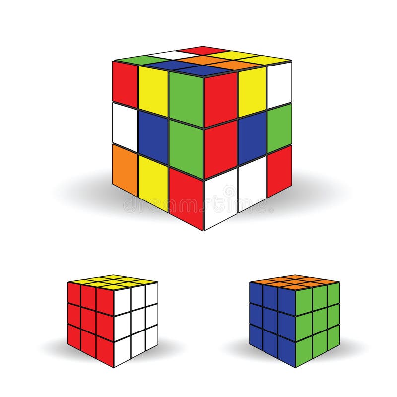 Rubik Cube Vector Illustration Editorial Stock Image - Illustration of ...