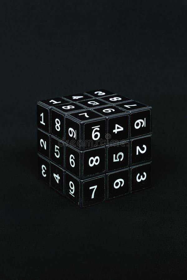 Rubik S Cube in Front of a Monochrome Background Editorial Photography ...