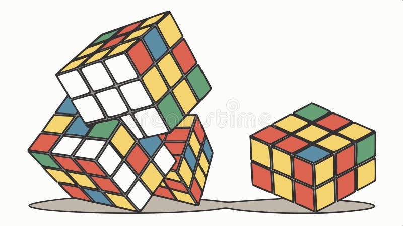 Rubik S Cube Illustration, Puzzle and Problem,solving Symbol Vector Design Generative AI Stock ...