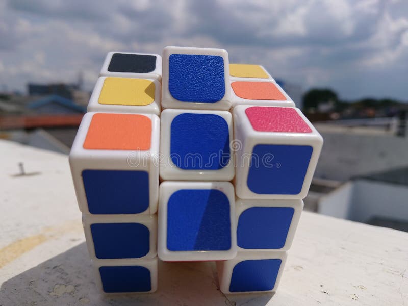 Rubik`s Cube Photo, a Random Color Stacking Game Editorial Stock Image ...