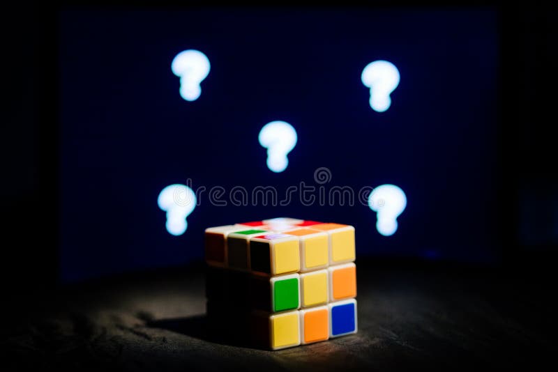 Rubik S Cube Solution and Mind Concept Editorial Photography - Image of ...