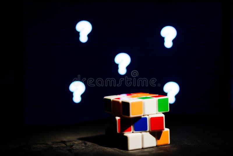 Riddle cube in a cube. stock photo. Image of riddle, card - 46081186