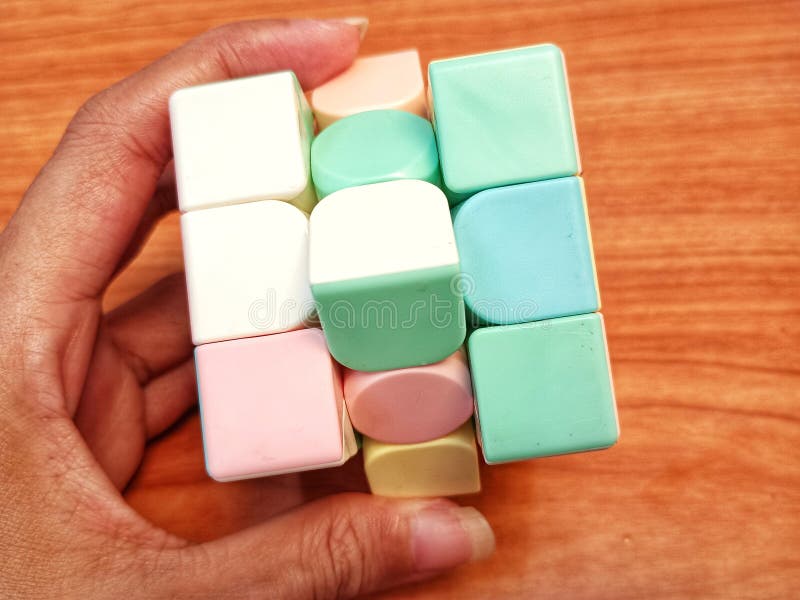 The Hands Will Play the Rubik S Game Stock Photo - Image of editorial ...