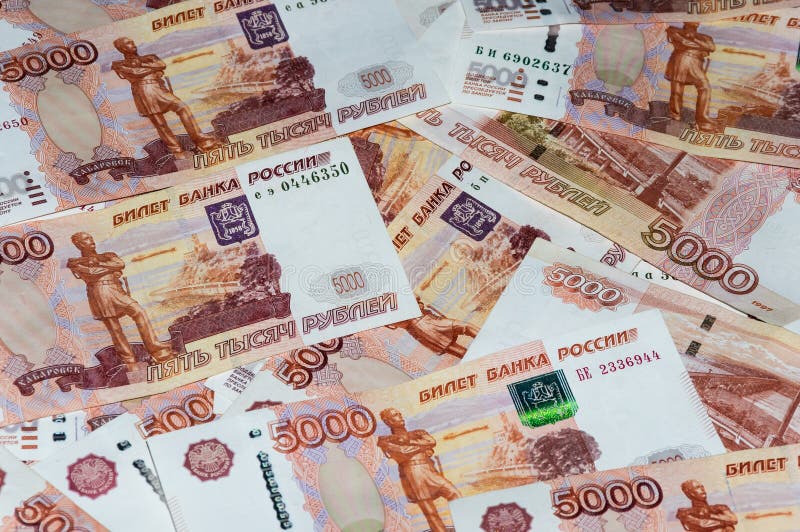 Ruble banknotes stock image. Image of commerce, banknote - 97213233