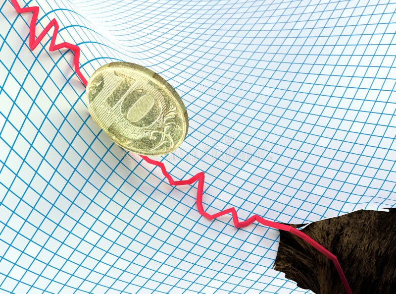 Ruble crisis stock illustration. Illustration of rouble - 45983258