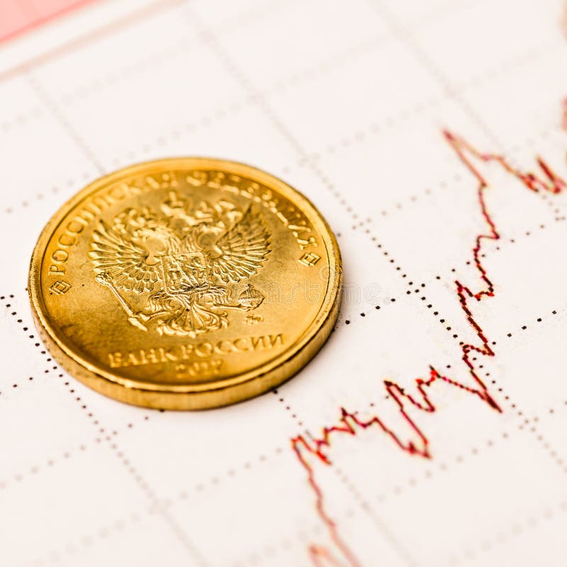 Ruble exchange rate stock photo. Image of drop, rate - 128359262
