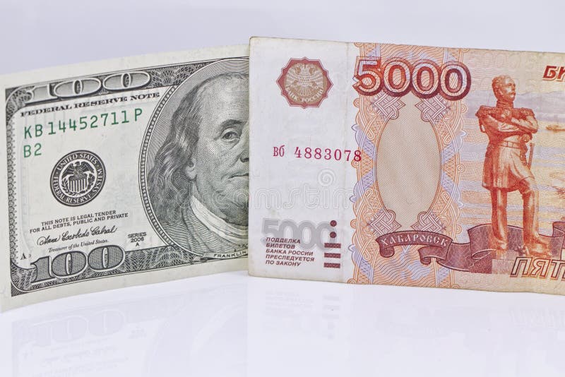 Ruble Exchange Rate To the Dollar Stock Image - Image of deadline ...