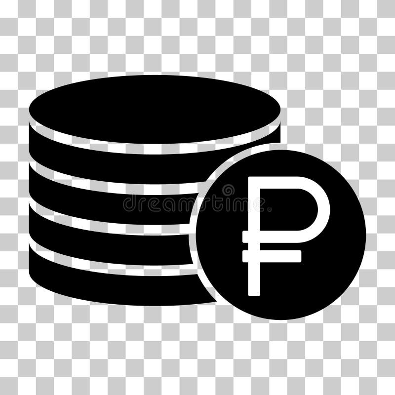 Ruble Stack Coin, Flat Icon Money Design, Cash Sign Vector Illustration ...