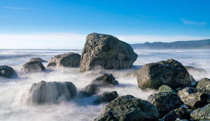 Rock Outcroping at Ruby Beach Sunset Along Pacific Ocean Stock Photo ...