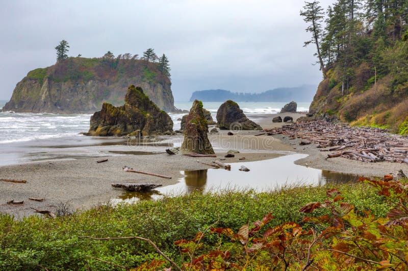 Ruby Beach, Olympic National Park in the U.S. State of Washington Stock ...
