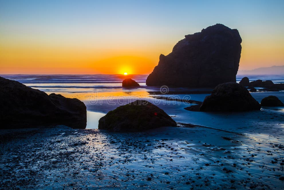 Ruby Beach Sunset stock photo. Image of beautiful, coast - 66984850