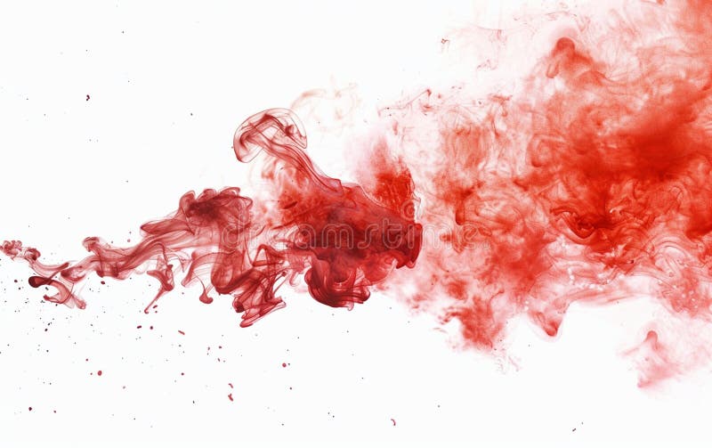 Ruby Burst on White Background -Generative Ai Stock Illustration ...
