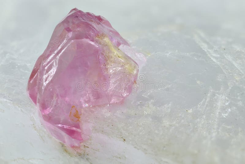 Ruby in calcite matrix stock image. Image of discovery - 171201439