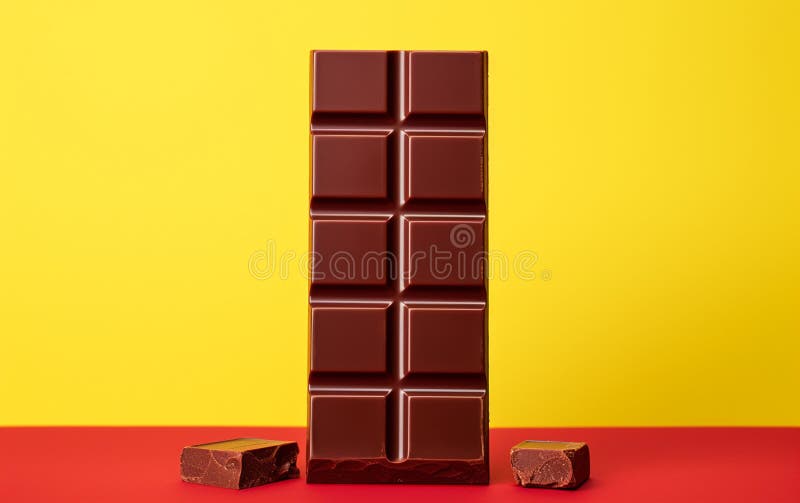 Ruby Chocolate on Yellow Background Stock Illustration - Illustration ...
